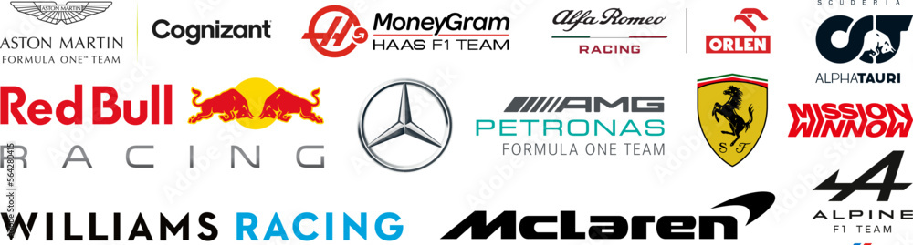 F1. Alfa Romeo Racing Orlen, AlphaTauri Honda, Alpine F1, Aston Martin ...