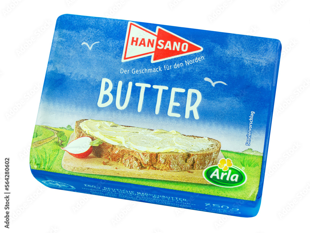 Deutsche Markenbutter von Hansano Arla und Hintergrund transparent PNG ...