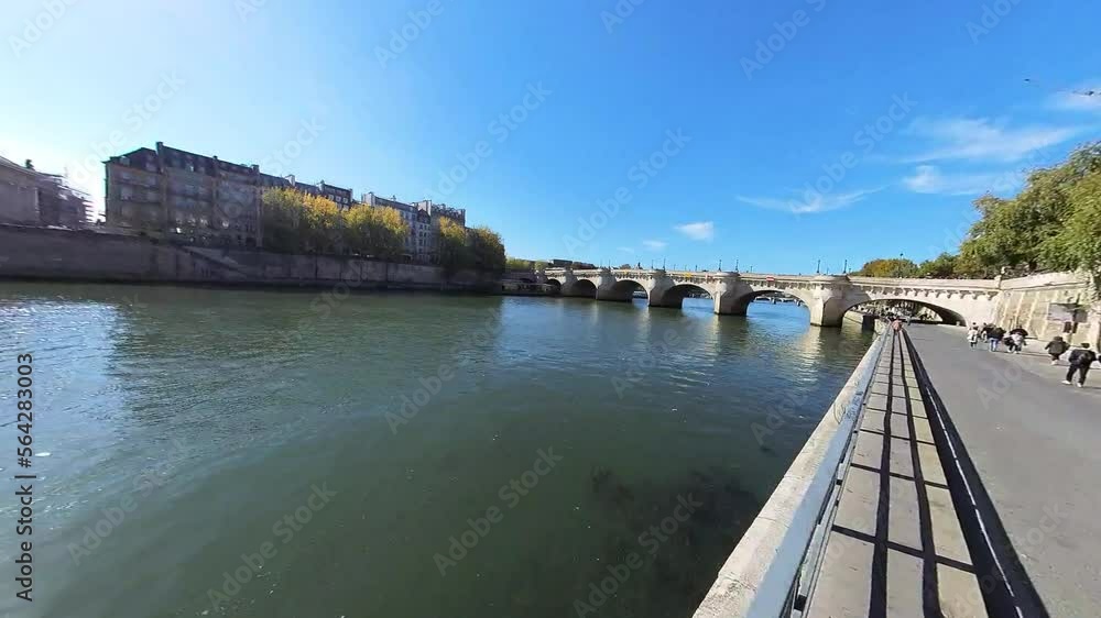 paris, river, seine, Voie Georges Pompidou, city, travel, panorama ...