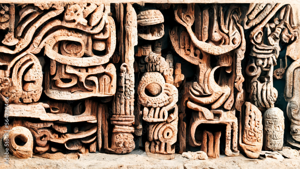 Mayan style prompt Mayan style wood illustration Generative AI Content ...