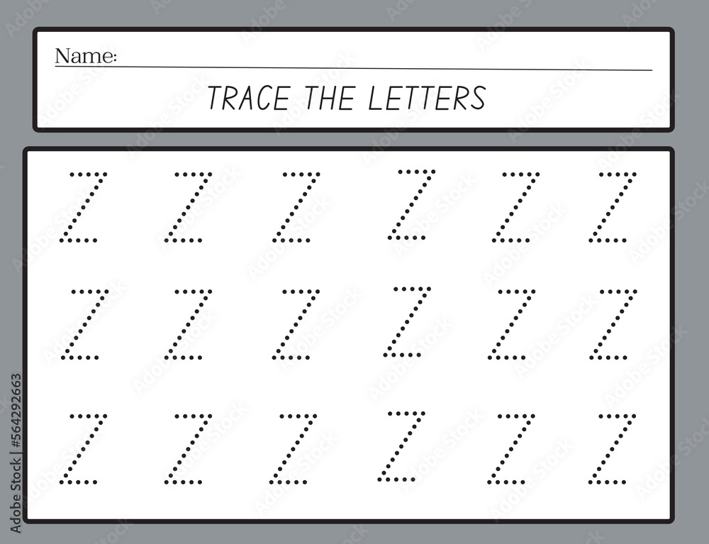 Alphabet letters tracing worksheet. Tracing practice worksheet ...