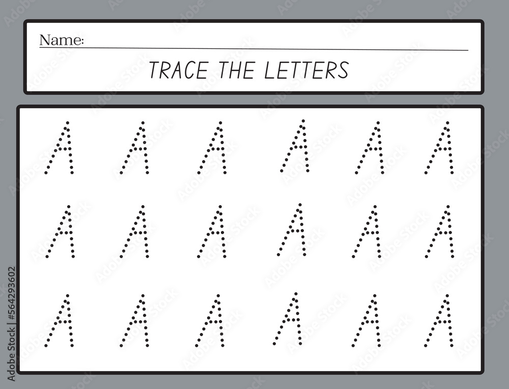 Alphabet letters tracing worksheet. Tracing practice worksheet ...