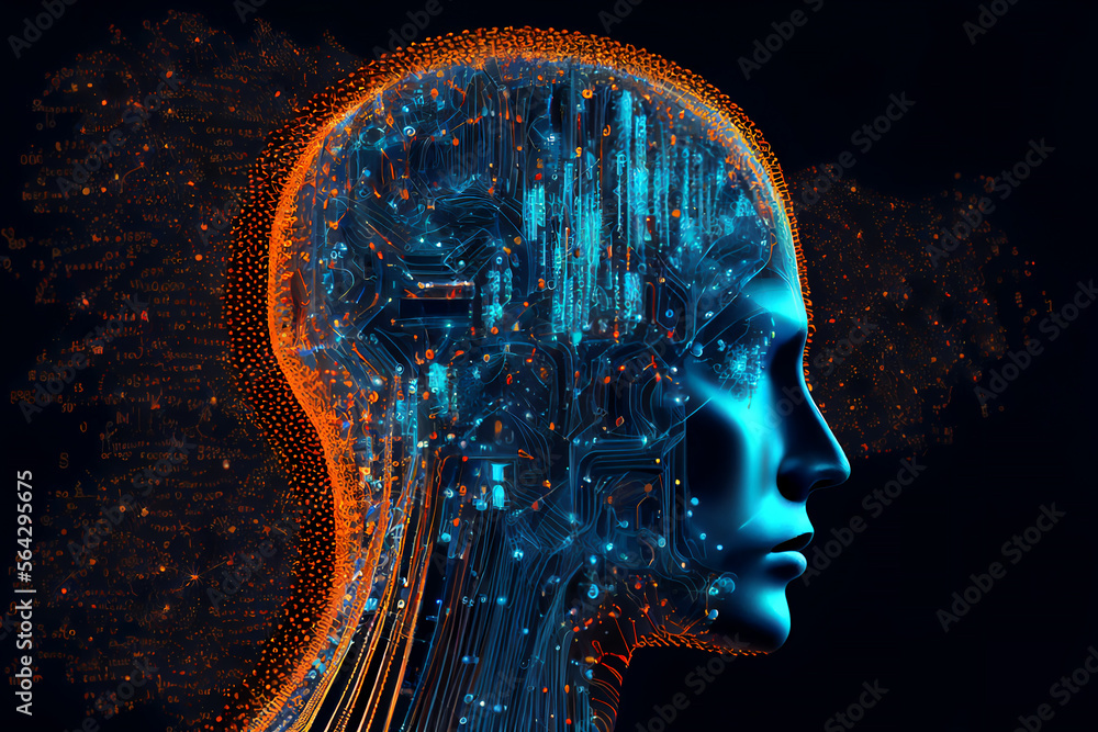 Neural network of big data and artificial intelligence circuit board in ...