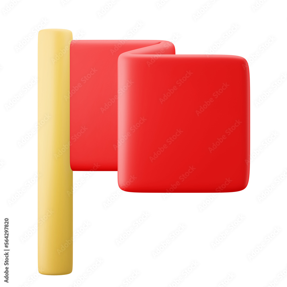 flag goal and milestone symbol user interface theme 3d illustration ...