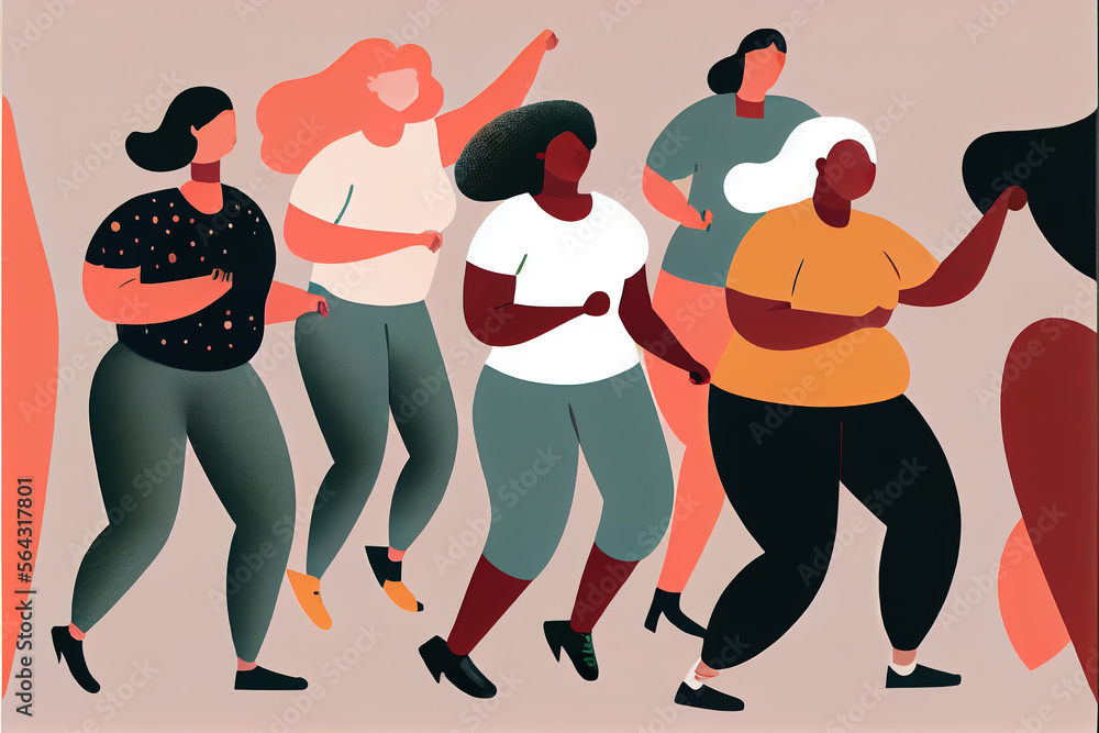 A diverse group of people of all ages, body types, and abilities ...