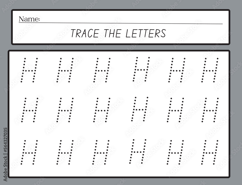Alphabet letters tracing worksheet. Tracing practice worksheet ...