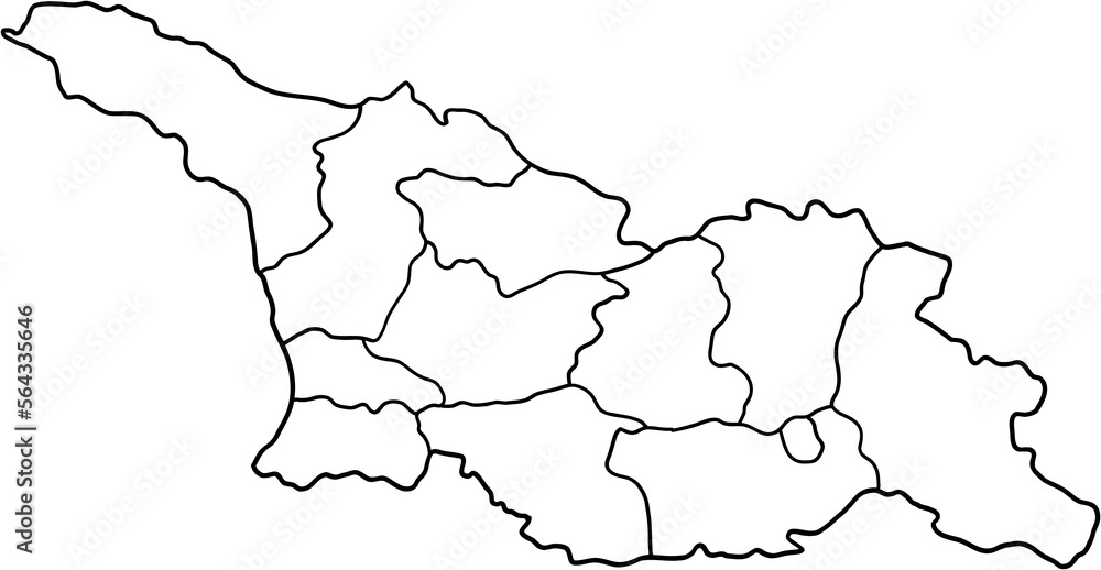 doodle freehand drawing of georgia map. Stock Illustration | Adobe Stock