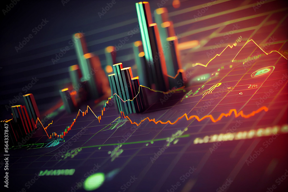Business graph or chart stock market or forex trading graph in graphic ...