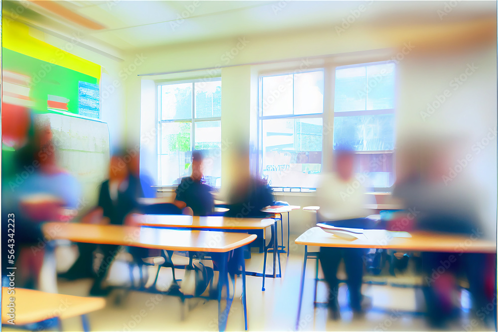 Blurry school background ideal for education backgrounds, generative AI ...