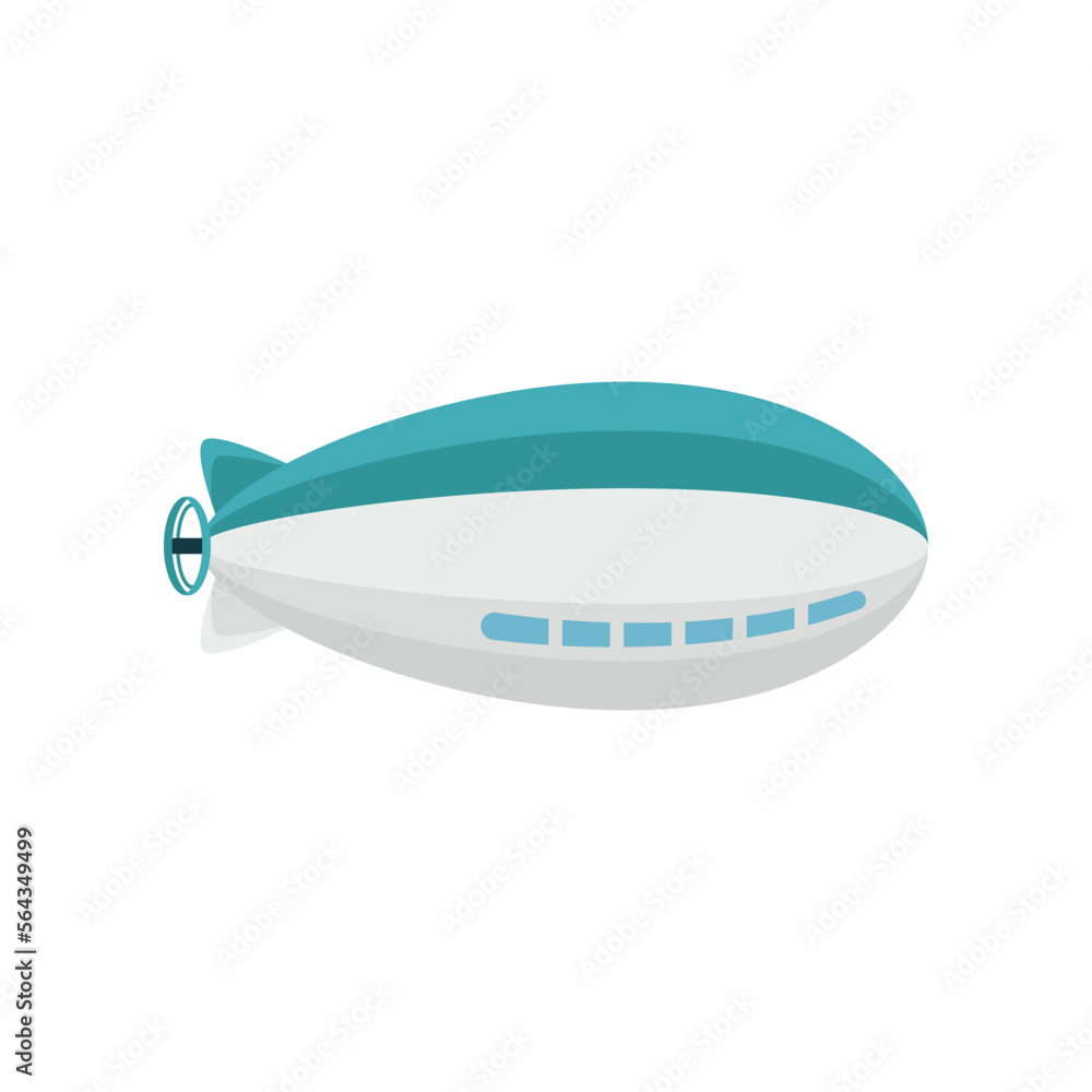 Vintage zeppelin vector illustration. Colorful dirigible or airship for ...