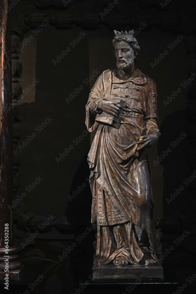 Uppsala, Sweden - 29 09 2022: Statues on the tomb of King Johan ...