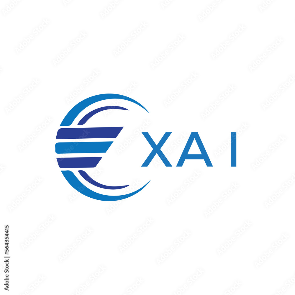Vecteur Stock XAI letter logo. XAI blue image on white background. XAI ...