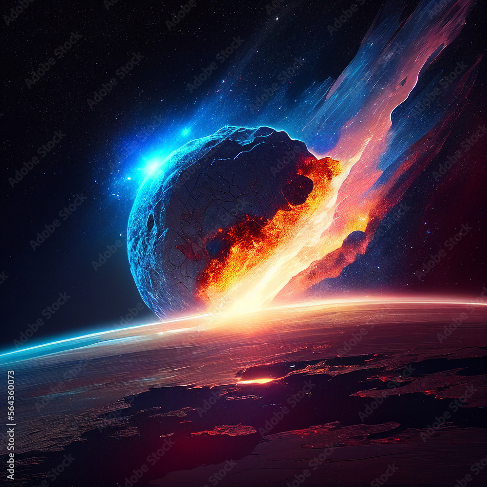 Beautiful Cartoon Planet Explosion - An Artistic and Colorful Artwork ...