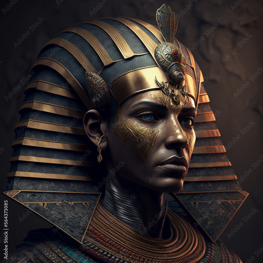 Egyptian pharaoh. Generative AI. Stock Illustration | Adobe Stock