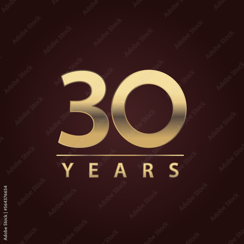 30 years symbol for commemorations and celebrations for events. number ...