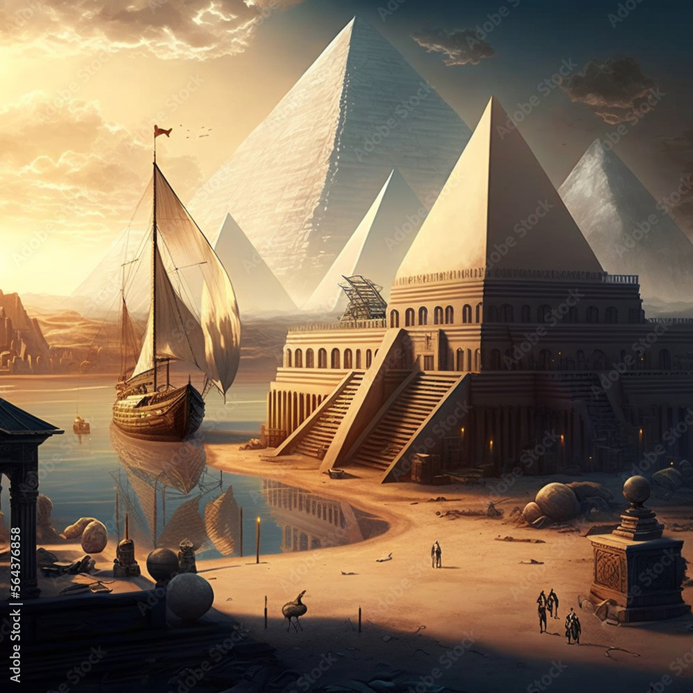 The Ancient Wonders of Egypt: An AI-Generated Illustration of the ...