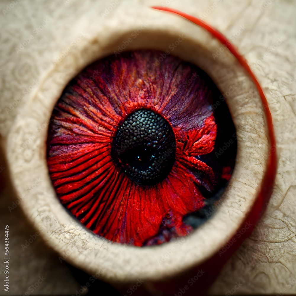 texture circular red iris demonic ultra high detail realistic macro ...