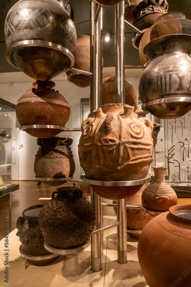 The British Museum African pottery on display in Lower Africa Gallery ...