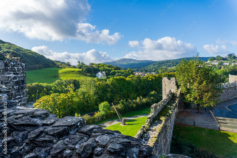 Conwy, North Wales, United Kingdom -2023: Conwy Castle fortification ...