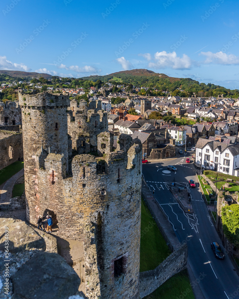 Conwy, North Wales, United Kingdom: Conwy Castle fortification built by ...