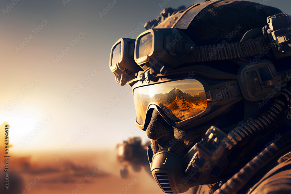 Soldiers in the Battlefield: Photorealistic Close-up of Warriors in ...