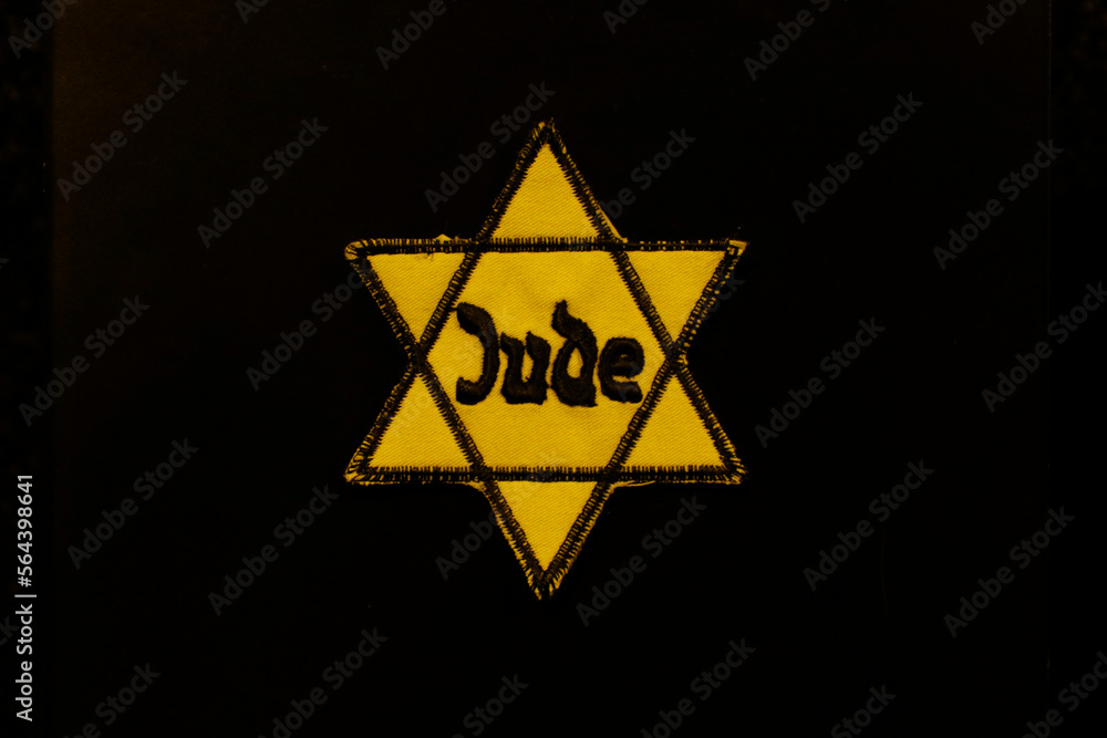 Jew David Star emblem used by Nazis at Memorial to the Holocaust ...