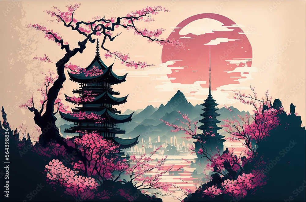 Traditional Japanese Landscape Paintings