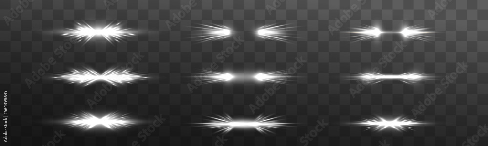 Glowing glass white frames. Glowing billboard. Sparks sparkle with ...