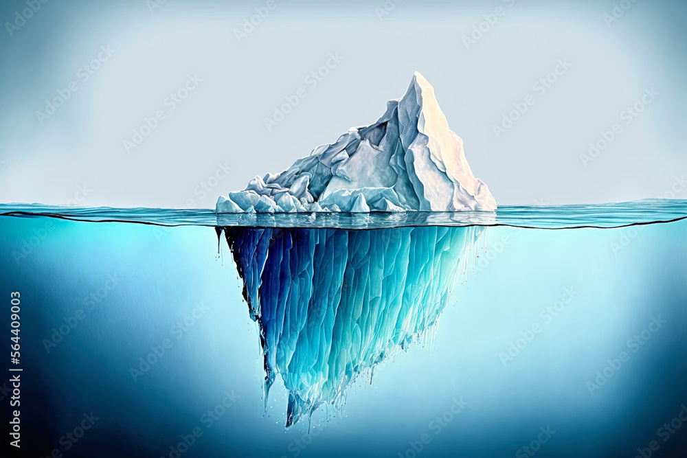 Tip of the iceberg. Business concept. generative ai. Iceberg. Success ...