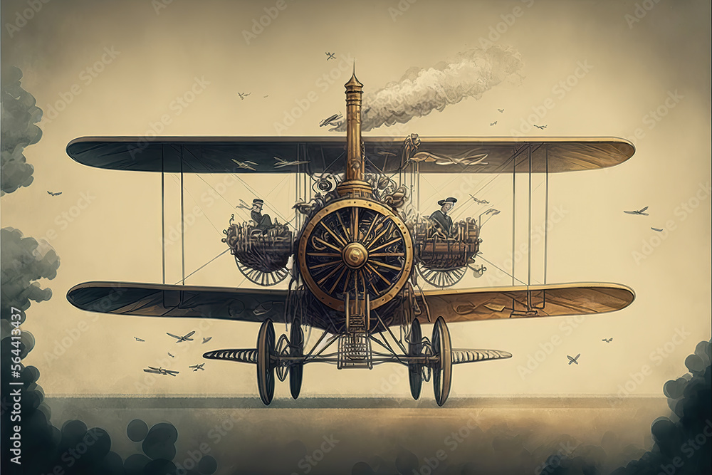 Steampunk Biplane