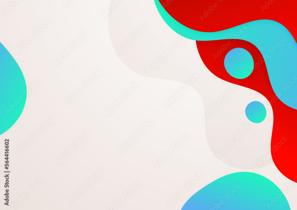 Modern abstract blue and red border frame element on white background ...