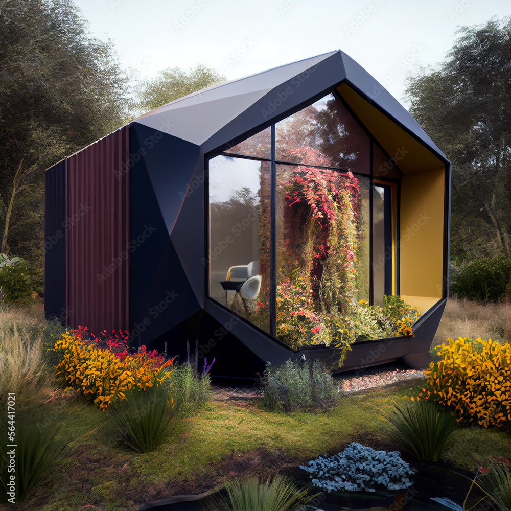 container shipping container house AI Stock Illustration | Adobe Stock