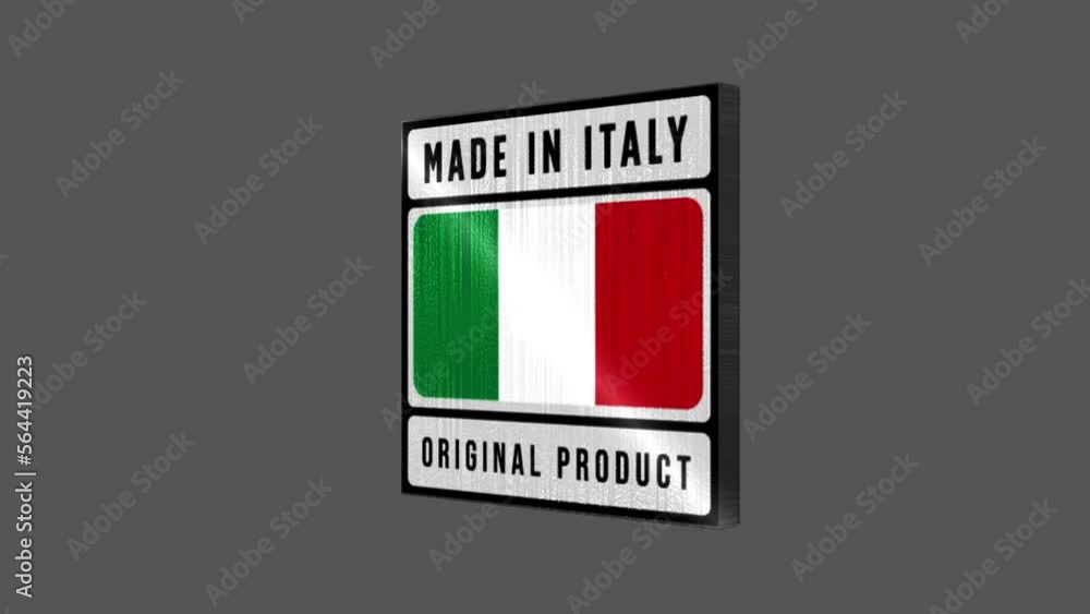 Video „Rotating made in italy logo isolated from alpha channel.3d.Made ...