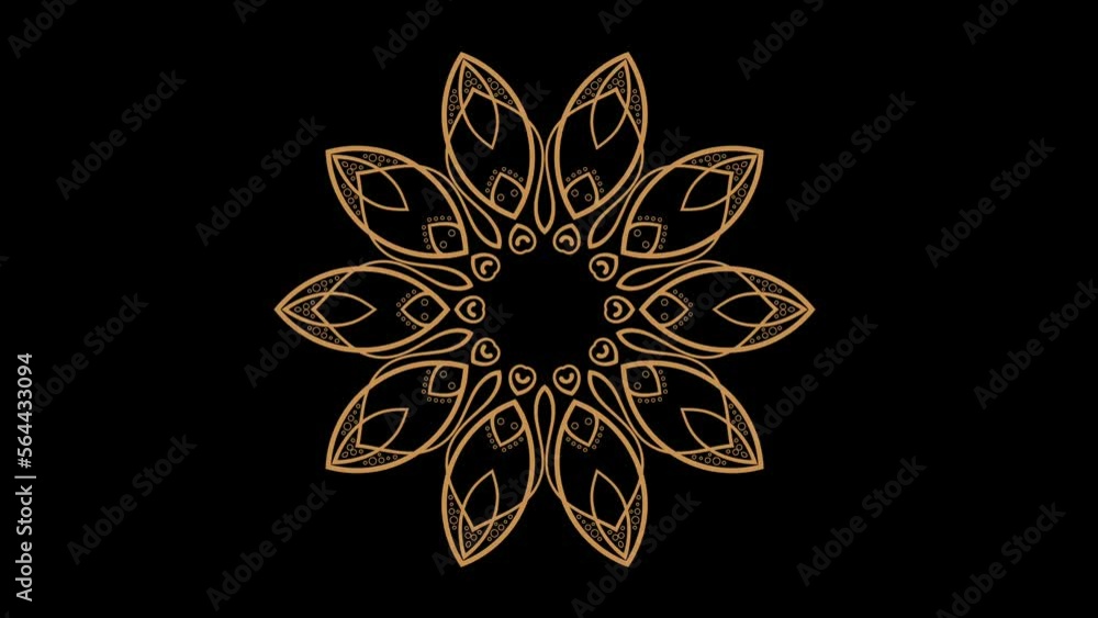 Mandala art background motion animation 4k. Luxury mandala art spinning ...