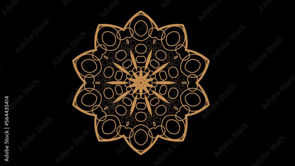 Vidéo Stock Mandala art background motion animation 4k. Luxury mandala ...