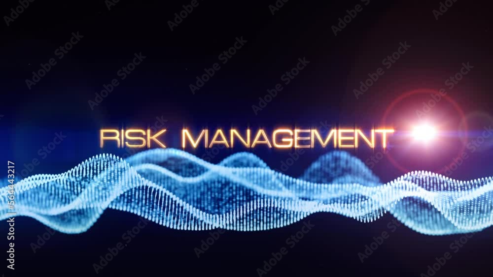Risk Management text abstract science technology hitech futuristic 3D ...