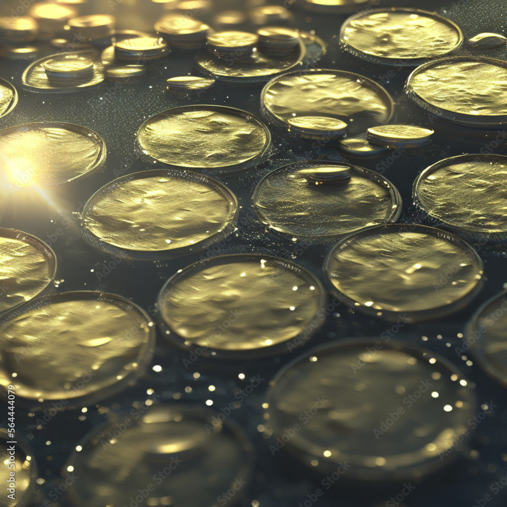 Monedas Doradas de Oro Ventas - Gold Coins Background Effects 3D Sales ...