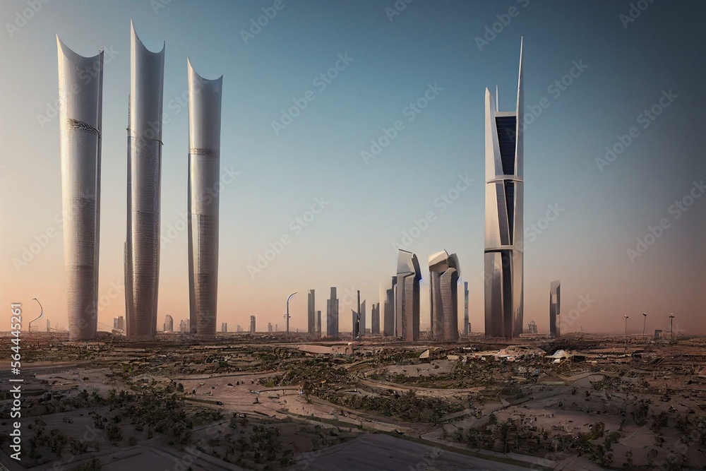 Riyadh, Saudi Arabia, KSA - December 02, 2017 new buildings being ...