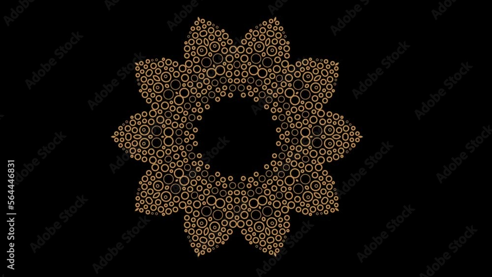 Mandala art background motion animation 4k. Luxury mandala art spinning ...