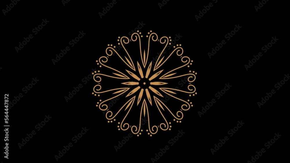 Mandala art background motion animation 4k. Luxury mandala art spinning ...