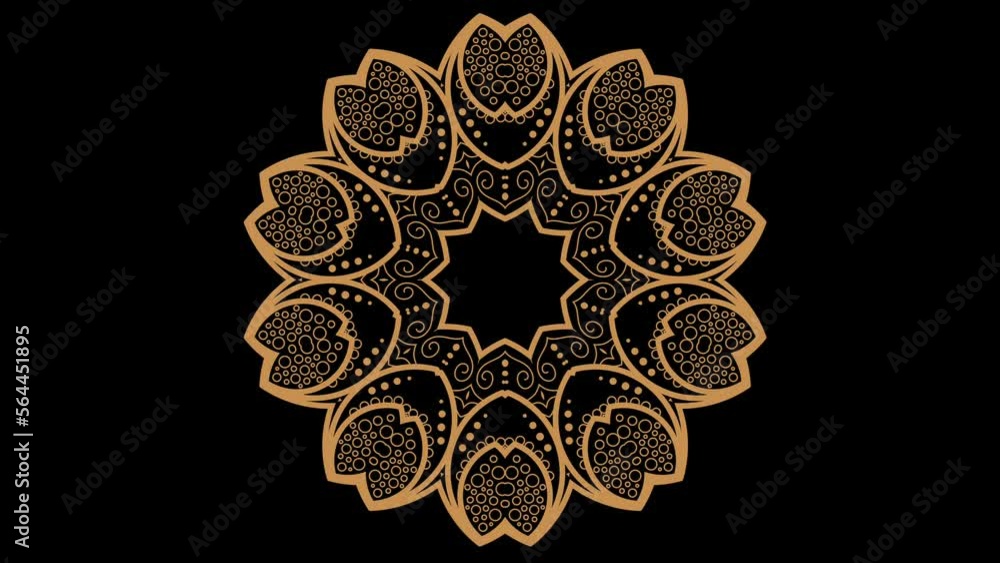 Mandala art background motion animation 4k. Luxury mandala art spinning ...