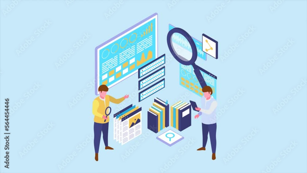 Information Technology animated isometric concept. Great for business ...