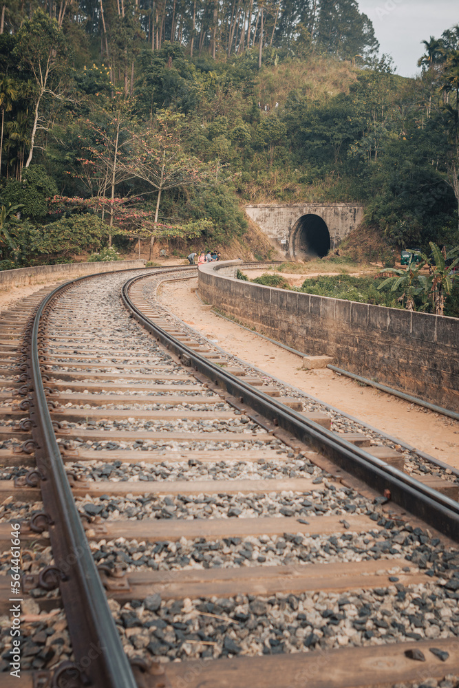 Ella, Sri Lanka - February 4th, 2022 : Train on the iconic Nine Arch ...