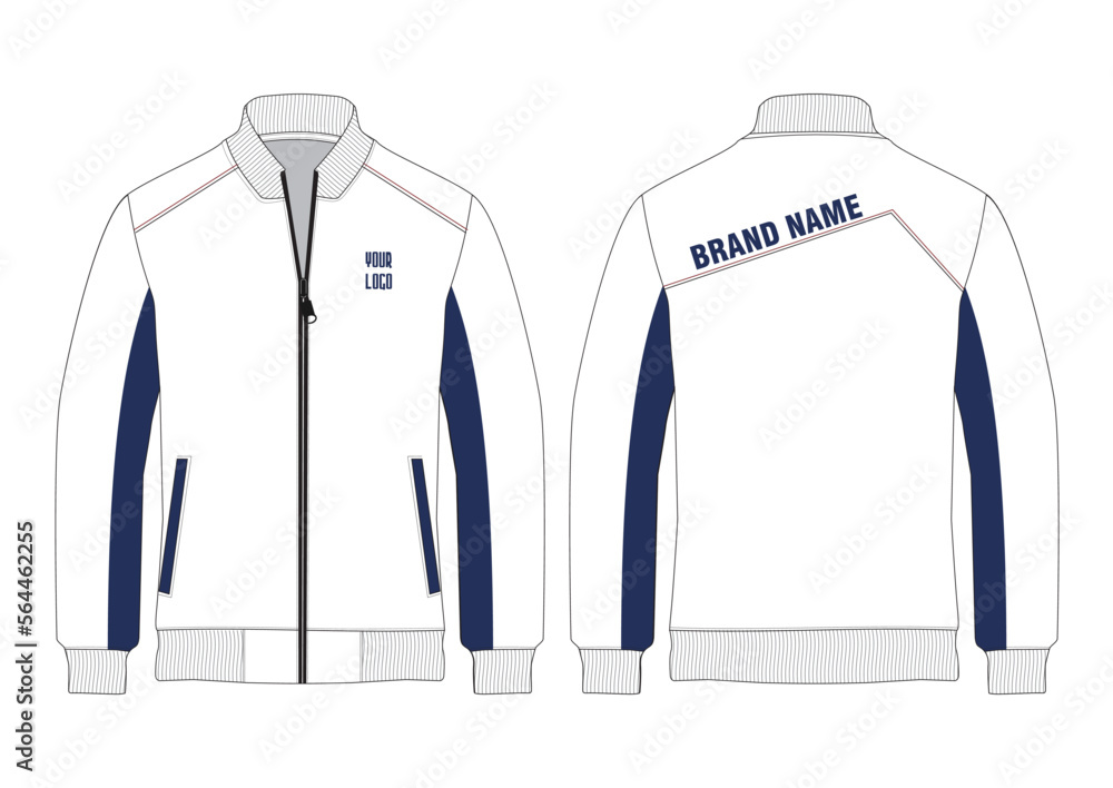 Varsity Jacket Template Apparel Mockup Stock Vector | Adobe Stock