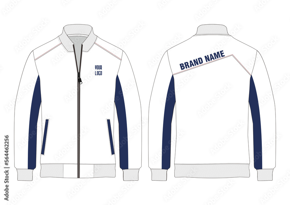 Varsity Jacket Template Apparel Mockup Stock Illustration | Adobe Stock