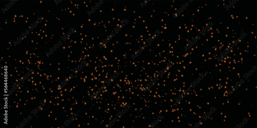 Particles in motion . Blurred sparks from fire in front of black ...