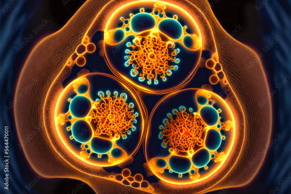 Cell Division Under Microscope Abstract Background, In Vitro Concept ...