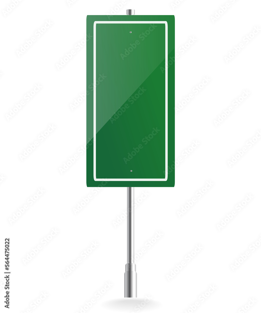 PNG. Blank green traffic road sign isolated on transparent background ...