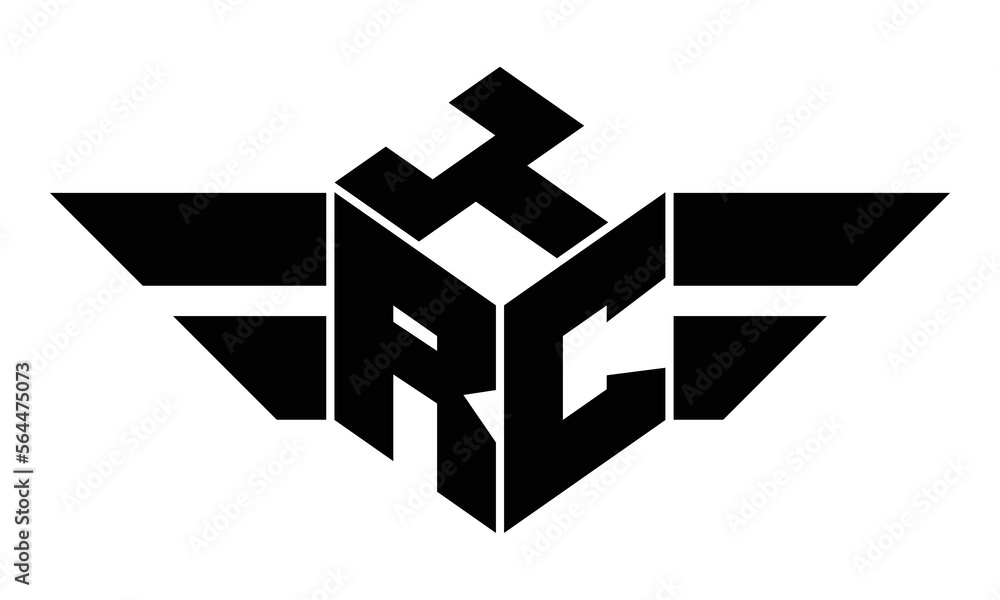 YRC three letter gaming logo in polygon cube shape logo design vector ...