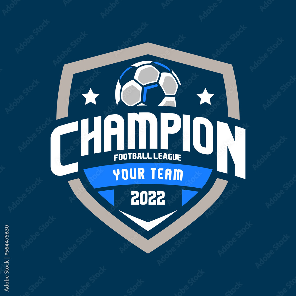 Soccer logo or football club sign badge. Football logo with shield ...